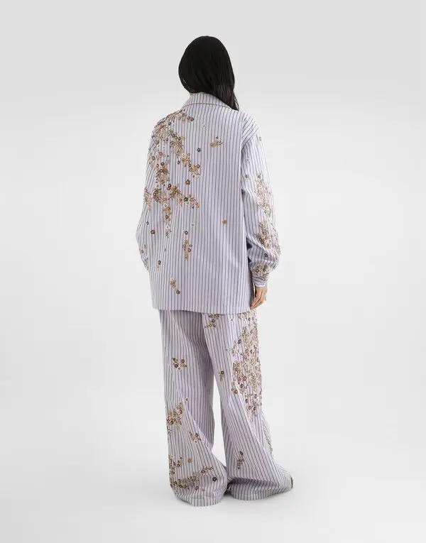Dolce & Gabbana Poplin Shirt With Floral Embroidery