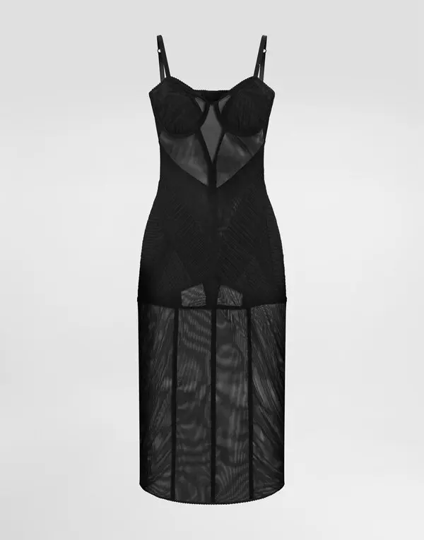 Dolce & Gabbana Light Stretch Tulle Dress - Black