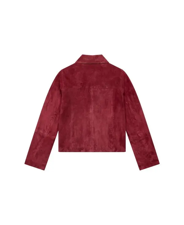 Mint Velvet The Essential Suede Jacket - Red