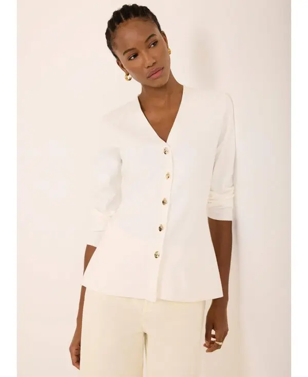 Mint Velvet V-neck Longline Cardigan With Button Detailing