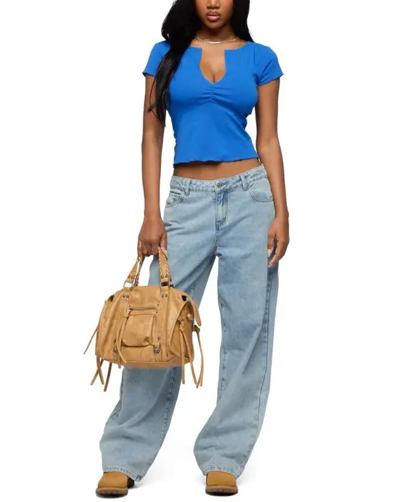 EDIKTED Andria V Neck Top