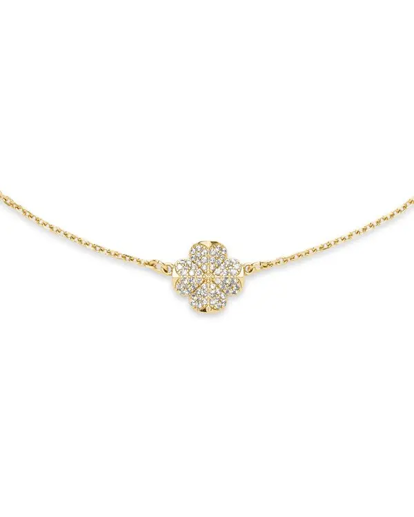 Kate Spade New York Spade Flower Pave Clover Scatter Necklace