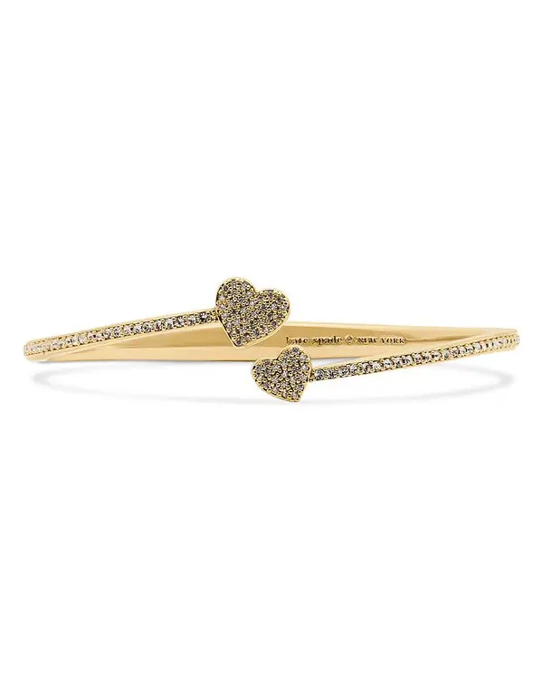 Kate Spade New York Yours Truly Pave Open Cuff Bracelet - Clear/gold
