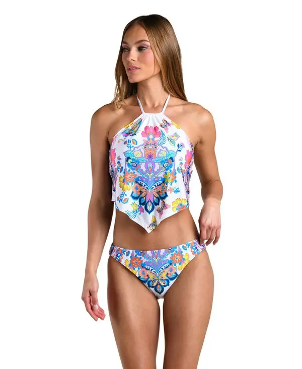 SUNSHINE 79 Butterfly Print Halterneck Bikini Top