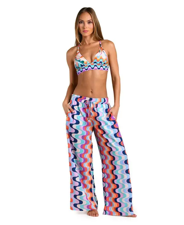 SUNSHINE 79 Untamed Tropics Printed Wide Leg Pants