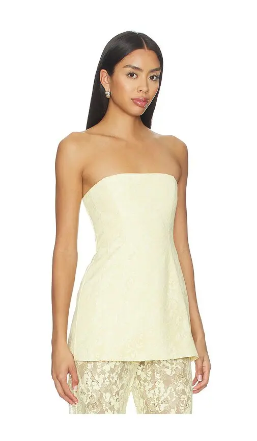 Amanda Uprichard Linda Tunic Yellow Lace - Corn Silk
