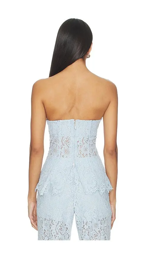 Cami Nyc Strapless Lace Peplum Top - Dew