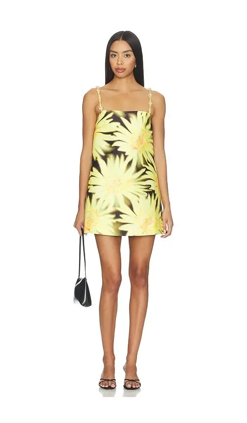 THE WOLF GANG Palma Mini Dress - Chocolate Sunflower