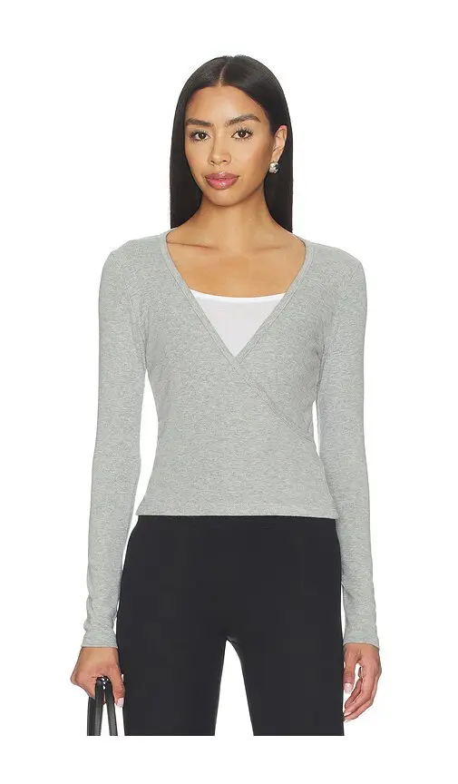 Donni. The Baby Rib Criss Cross Long Sleeve