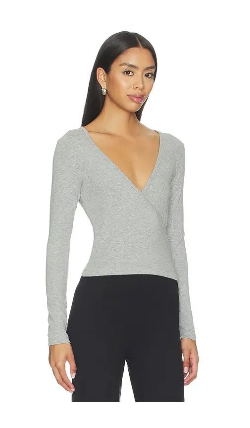Donni. The Baby Rib Criss Cross Long Sleeve
