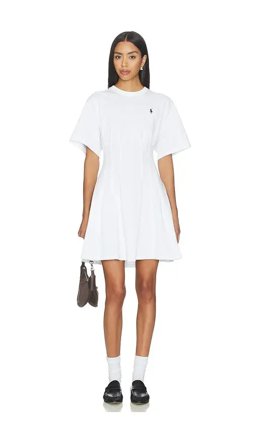 Polo Ralph Lauren Jersey Short Sleeve T-shirt Dress - White