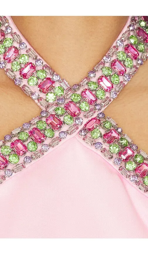 Retrofete Sabry Embellished Mini Dress