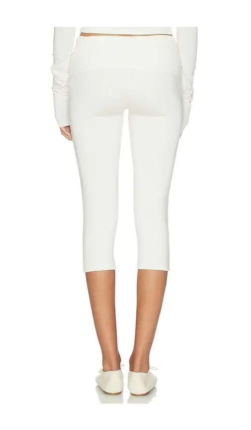 Eterne Foldover Capri Legging - Ivory