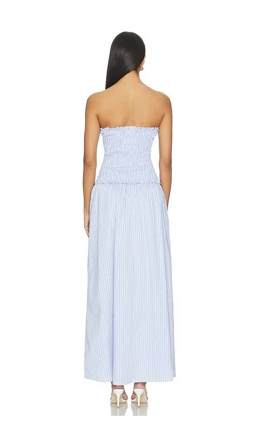 MORE TO COME Strapless Maxi Dress With Smocked Bodice And Drop-waist Design