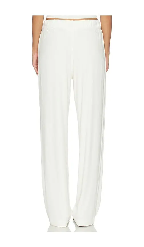 Eterne Ribbed Knit Lounge Pant - Cream