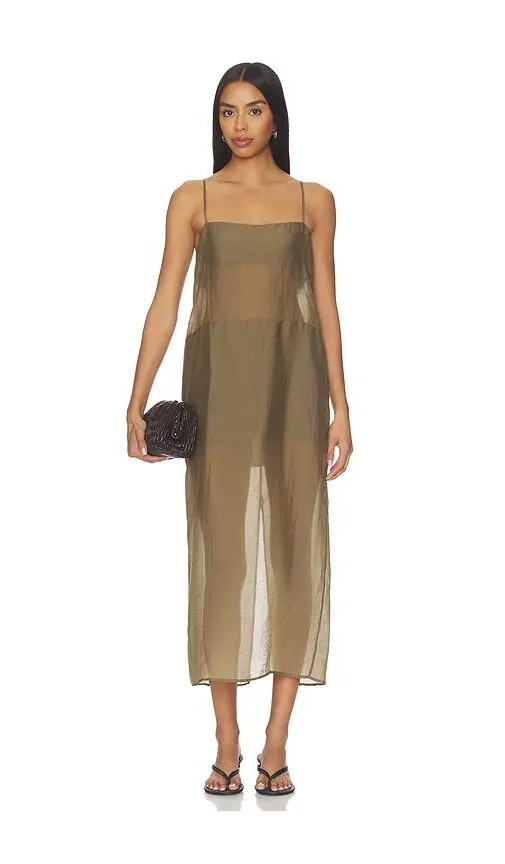 EAVES X Coco Ettore Maxi Dress - Dark Khaki