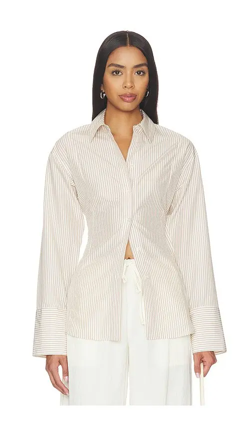 EAVES Tilda Striped Lyocell Shirt