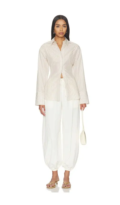 EAVES Tilda Striped Lyocell Shirt
