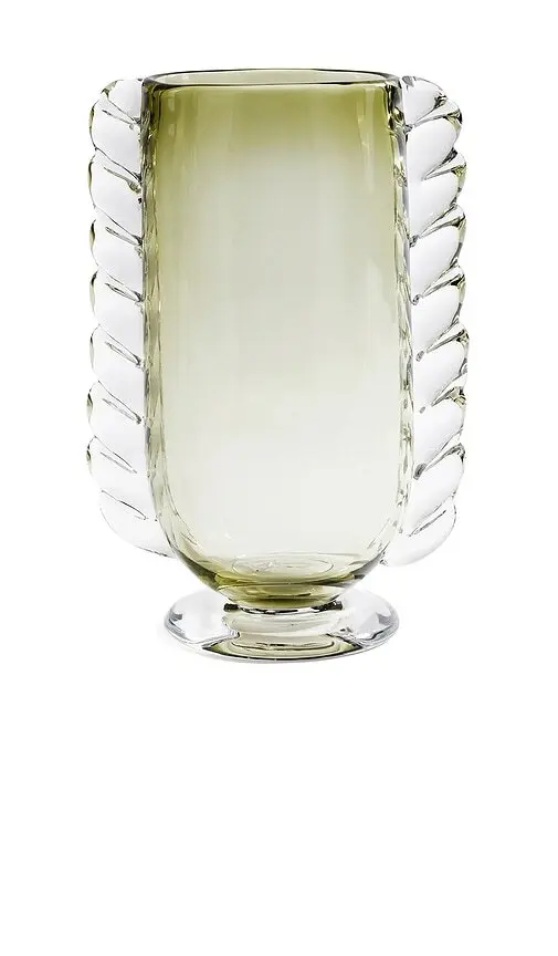 The Favorites Vintage Braided Glass Vase - Green