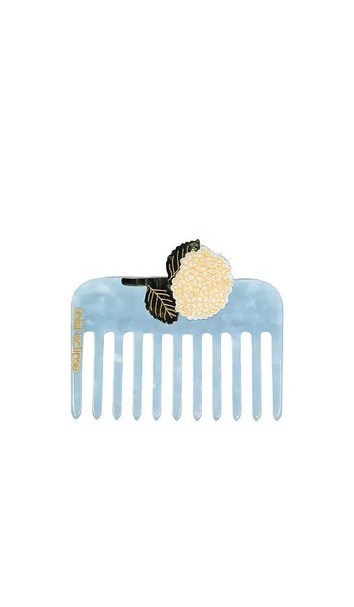 SOLAR ECLIPSE Hand-painted Hydrangea Pocket Comb - N,a