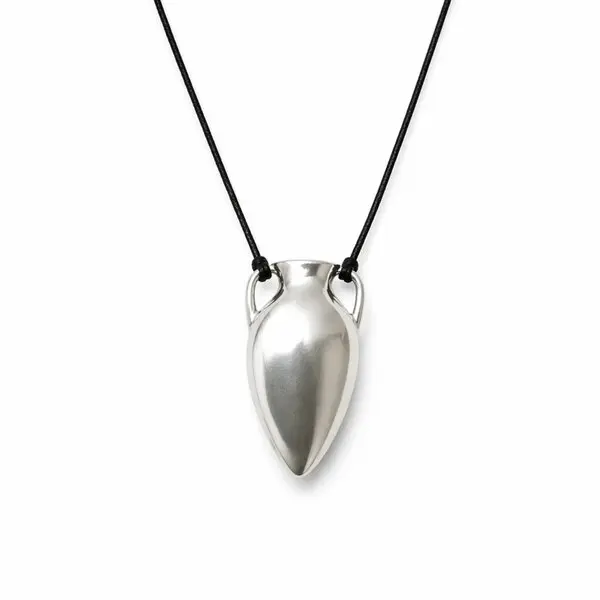 PEARL CODE Artisanal Wish Jug" Pendant Necklace - Black