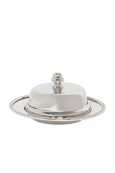The Favorites Parisian Butter Dish With Cover And Glass - Nickel