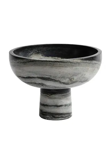 The Favorites Footed Bowl Panda Marble - Black