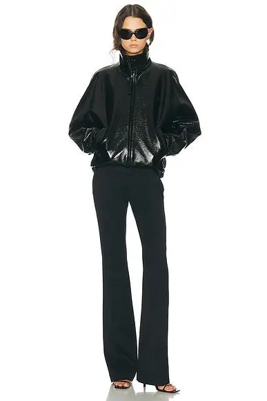 COURREGES Vinyl Zipped Bomber Jacket