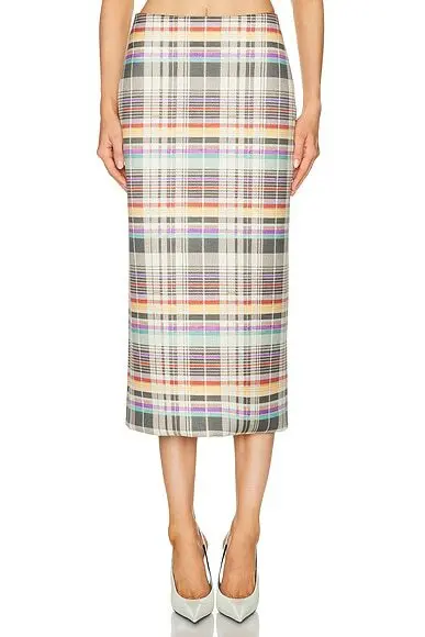 Brandon Maxwell Mercer Bonded Pencil Skirt