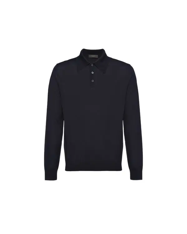 Prada Worsted Wool Polo Shirt