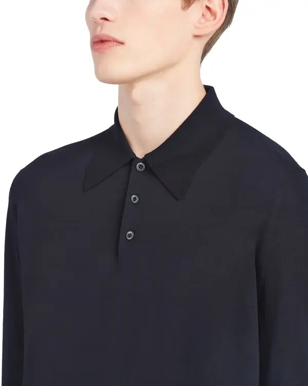 Prada Worsted Wool Polo Shirt