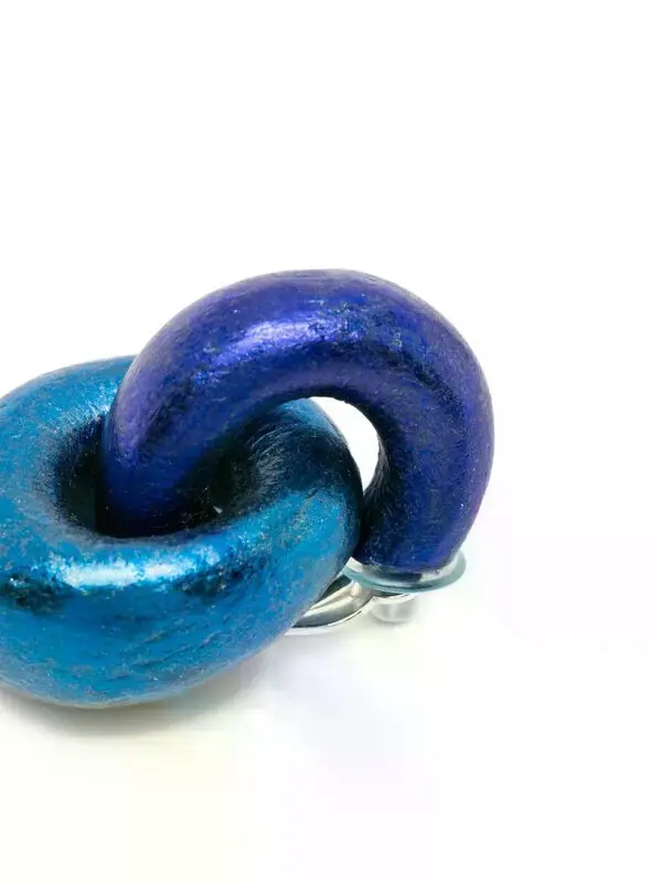 MONIES Interlocking Hoop Earrings - Blue
