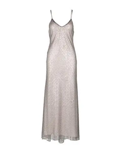 SEMICOUTURE Maxi Dress In Tulle With Sequins And Beads - Grey