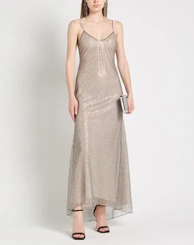 SEMICOUTURE Maxi Dress In Tulle With Sequins And Beads