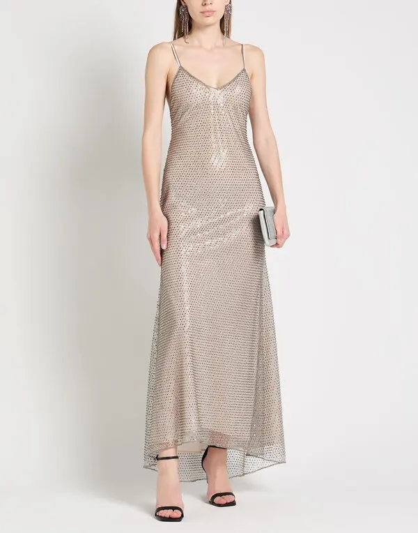 SEMICOUTURE Maxi Dress In Tulle With Sequins And Beads