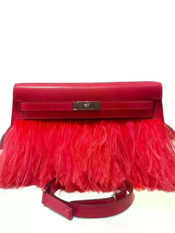 Hermès Kelly Elan Folie Ostrich-feather Shoulder Bag