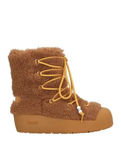 Bally Leather Lace-up Wedge Ankle Boots With Shearling Lining