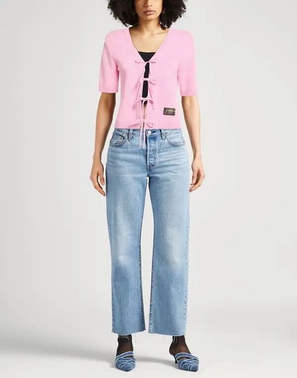 GANNI Recycled Wool Blend Cardigan - Pink