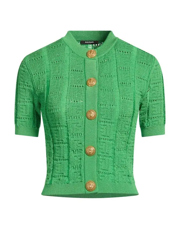 Balmain Crochet Knit Cardigan