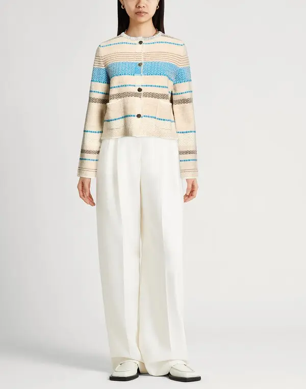 SEMICOUTURE Multicolor Striped Knit Cardigan