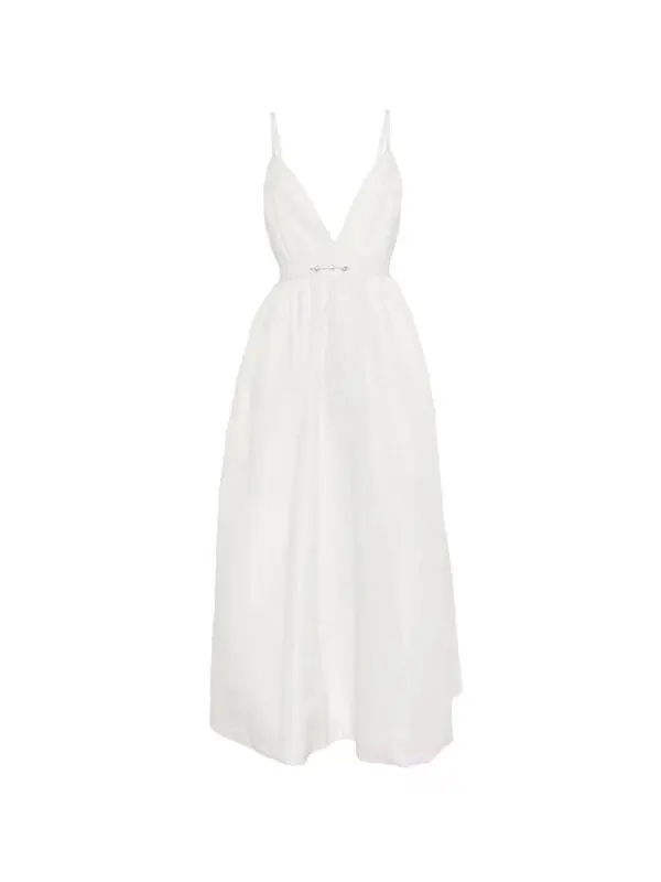 Maje Jewelled Taffeta Maxi Dress