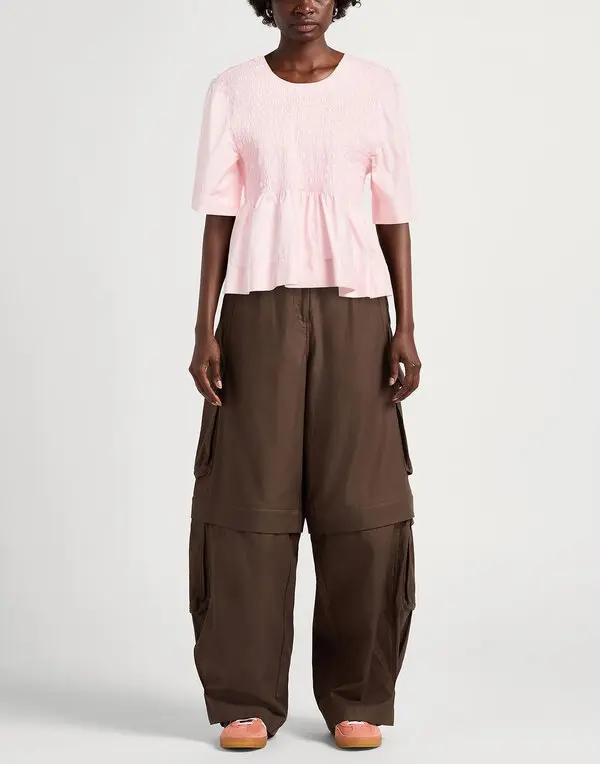 GANNI Organic Cotton Peplum Top