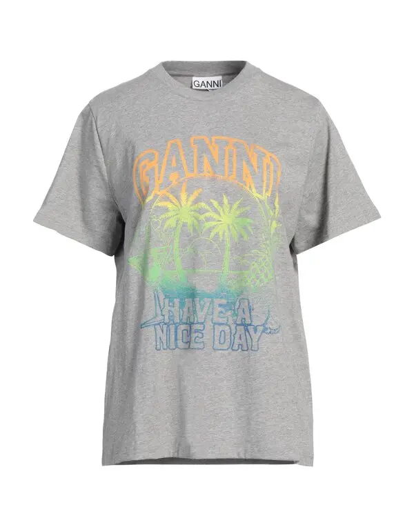 GANNI Organic Cotton Printed T-shirt