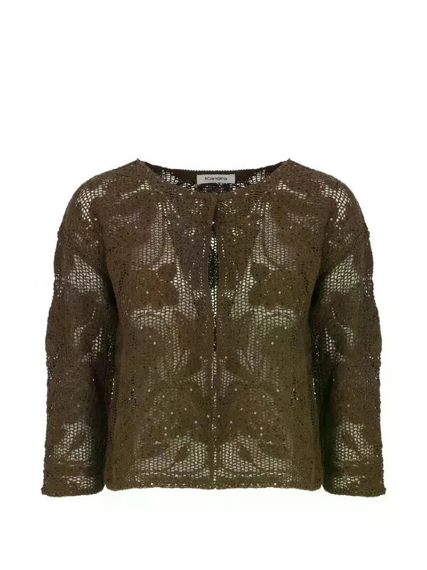 KANGRA Embellished Embroidered Cardigan