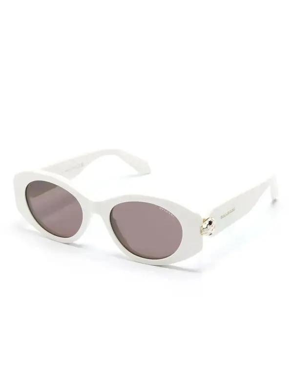 BVLGARI Serpenti Oval-frame Sunglasses - White