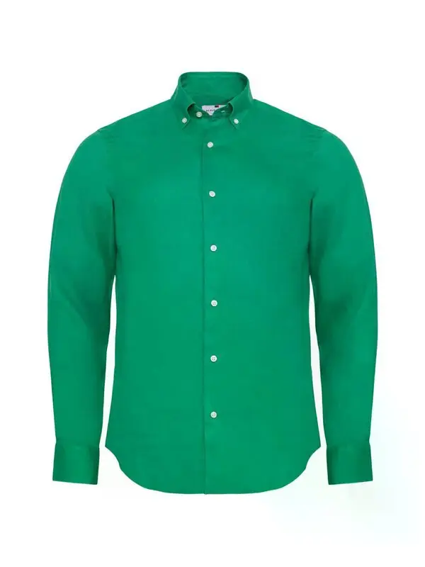 LOJA DAS MEIAS Button-down Long-sleeve Shirt - Green