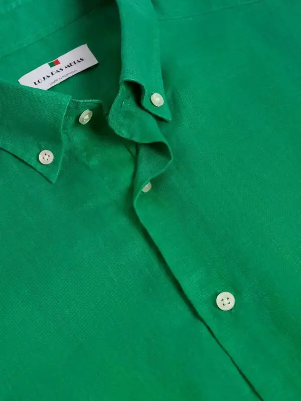 LOJA DAS MEIAS Button-down Long-sleeve Shirt - Green