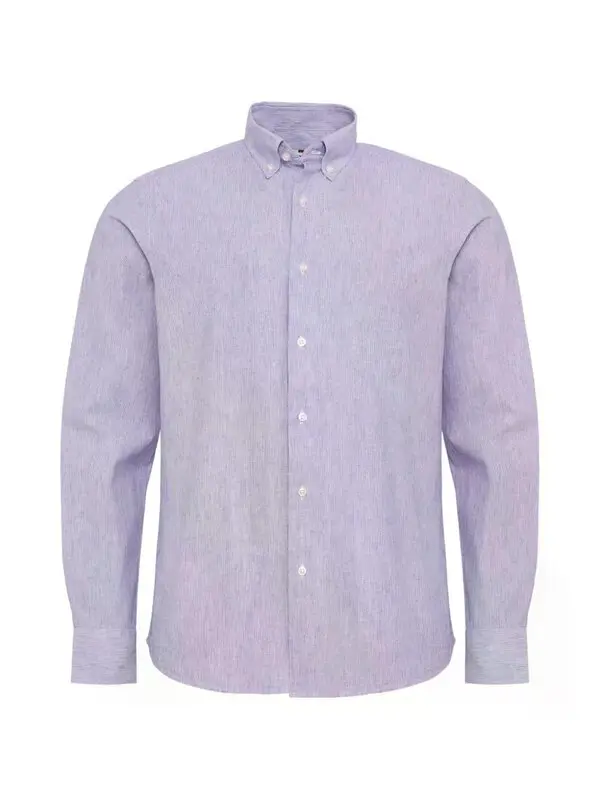 LOJA DAS MEIAS Button-down-collar Striped Shirt