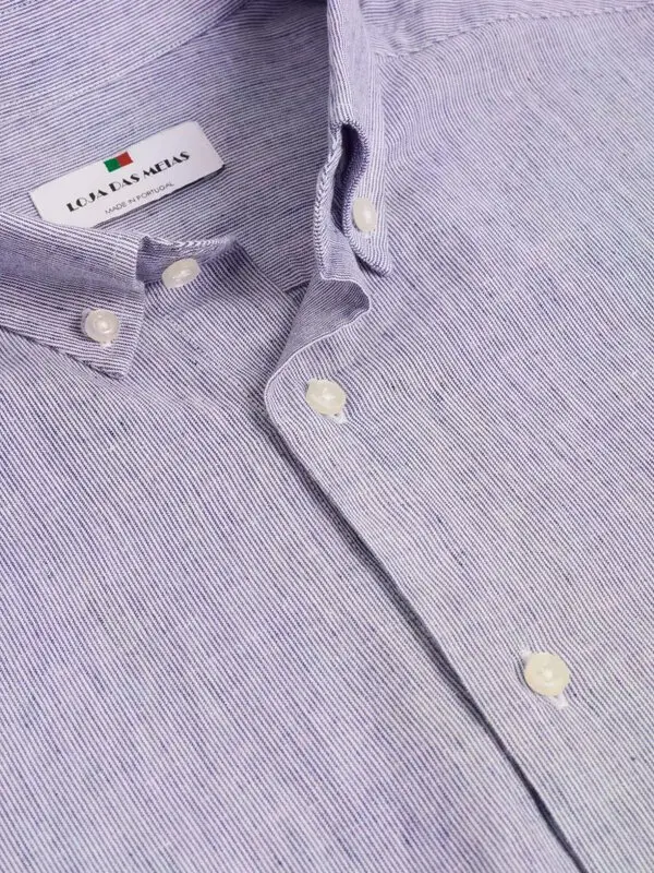 LOJA DAS MEIAS Button-down-collar Striped Shirt