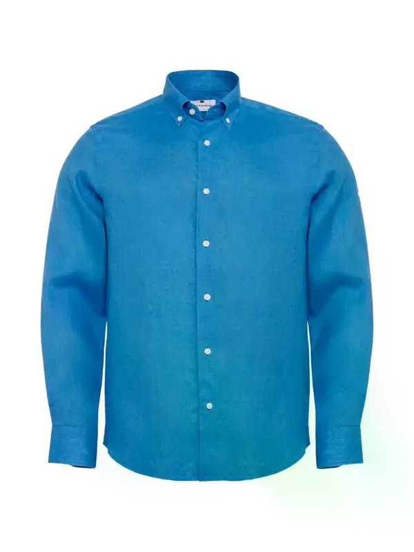 LOJA DAS MEIAS Button-down Collar Shirt - Blue